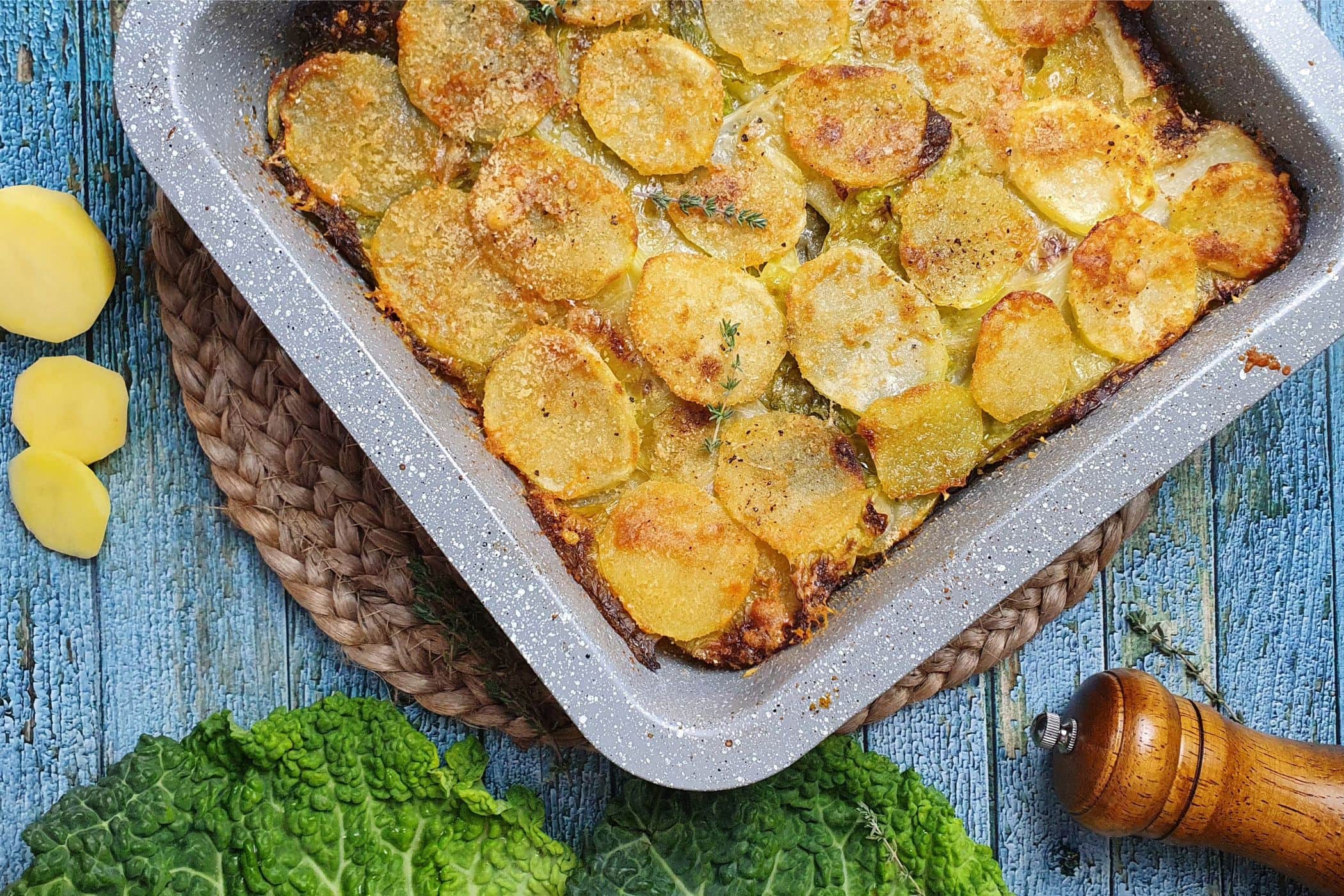 Verza al forno con patate, la ricetta facile - MoltoFood