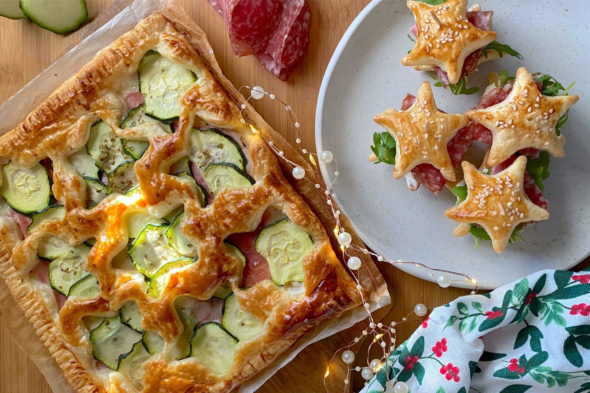Stelle di pasta sfoglia, la ricetta per ottenere due antipasti in uno ...
